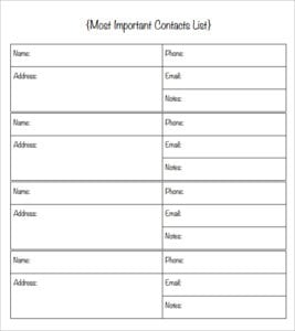 21+ Free 24+ Free Contact List Templates - Word Excel Formats