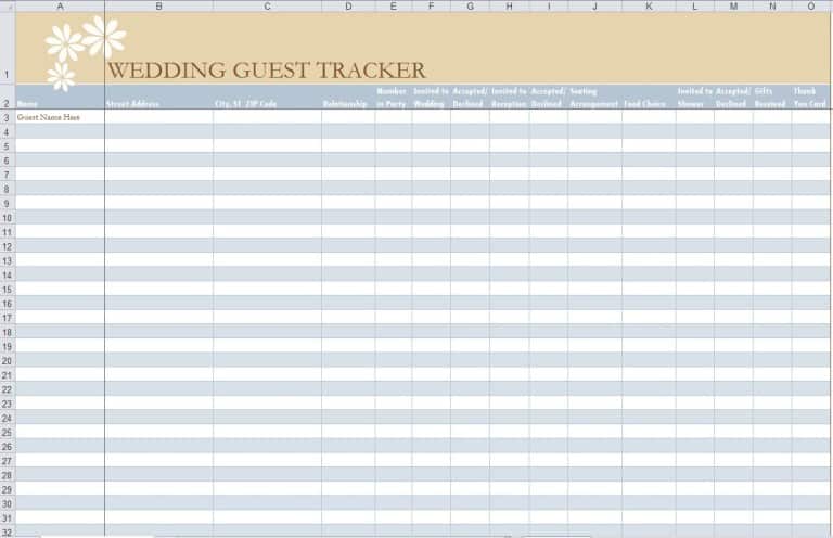 21+ Free 41 Free Guest List Templates - Word Excel Formats