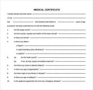 21+ Free Medical Certificate Templates - Word Excel Formats