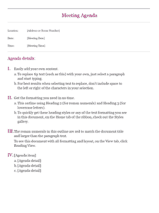 21+ Free Meeting Agenda Format - Word Excel Formats