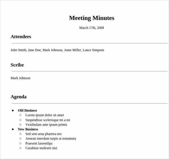 21+ Free Meeting Minutes Template - Word Excel Formats