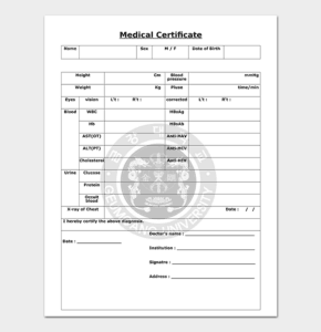 21+ Free Medical Certificate Templates - Word Excel Formats